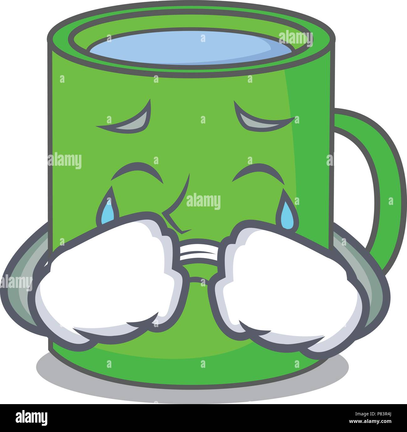 Crying mug mascot cartoon style Stock Vector Image & Art - Alamy