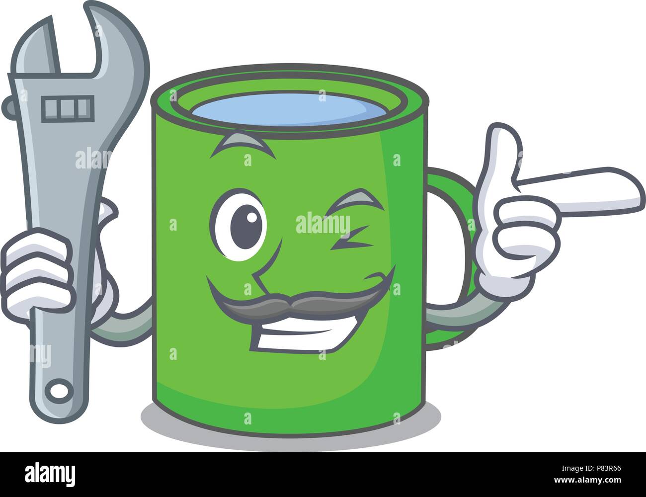 Mechanic mug mascot cartoon style Stock Vector Image & Art - Alamy