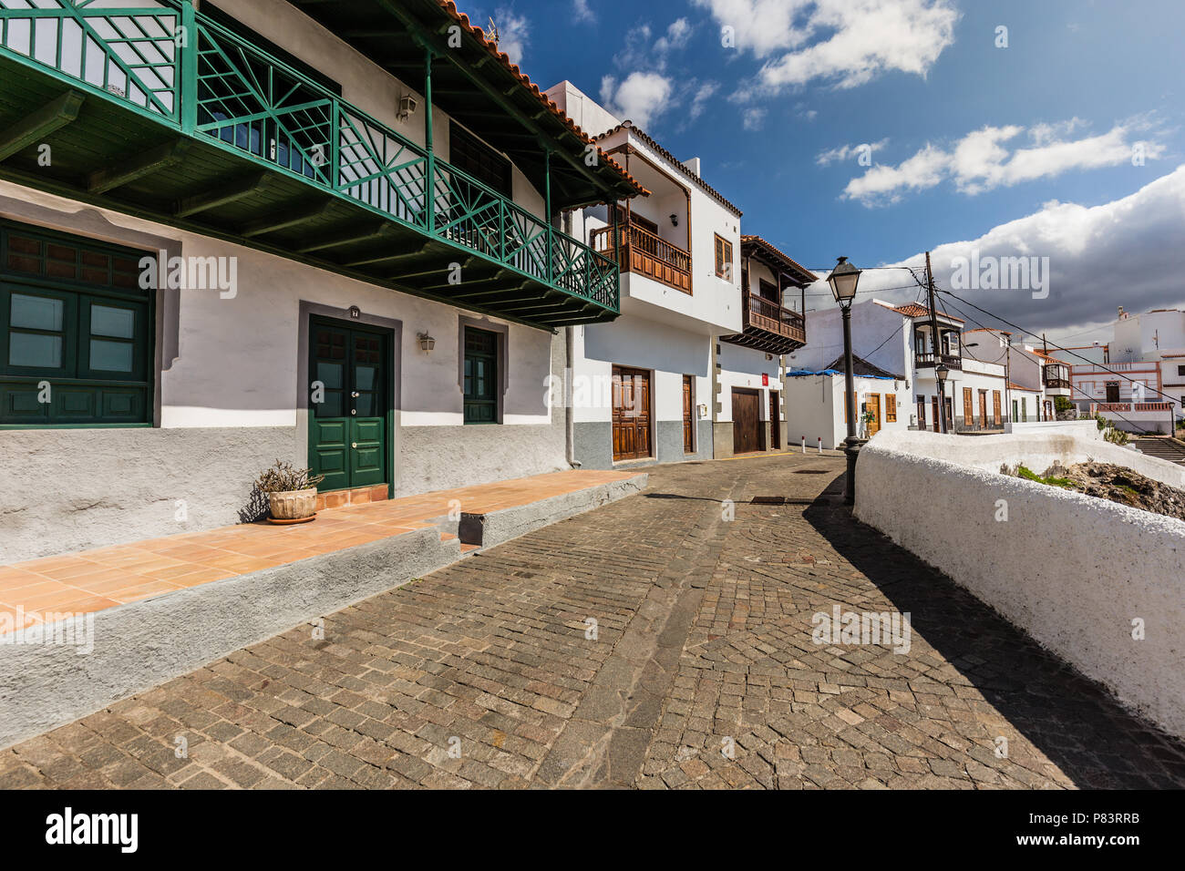 Architecture of Candelaria town on Tenerife, Spain Stock Photo - Alamy