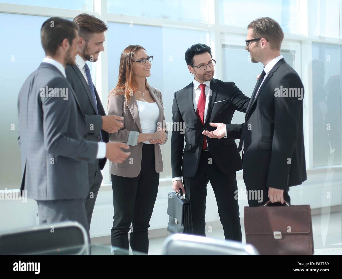 Meeting employers talking hi-res stock photography and images - Alamy