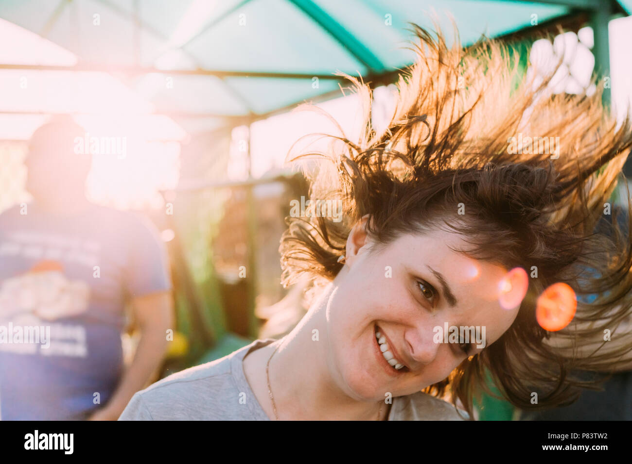 Girl shaking her head hi-res stock photography and images - Alamy