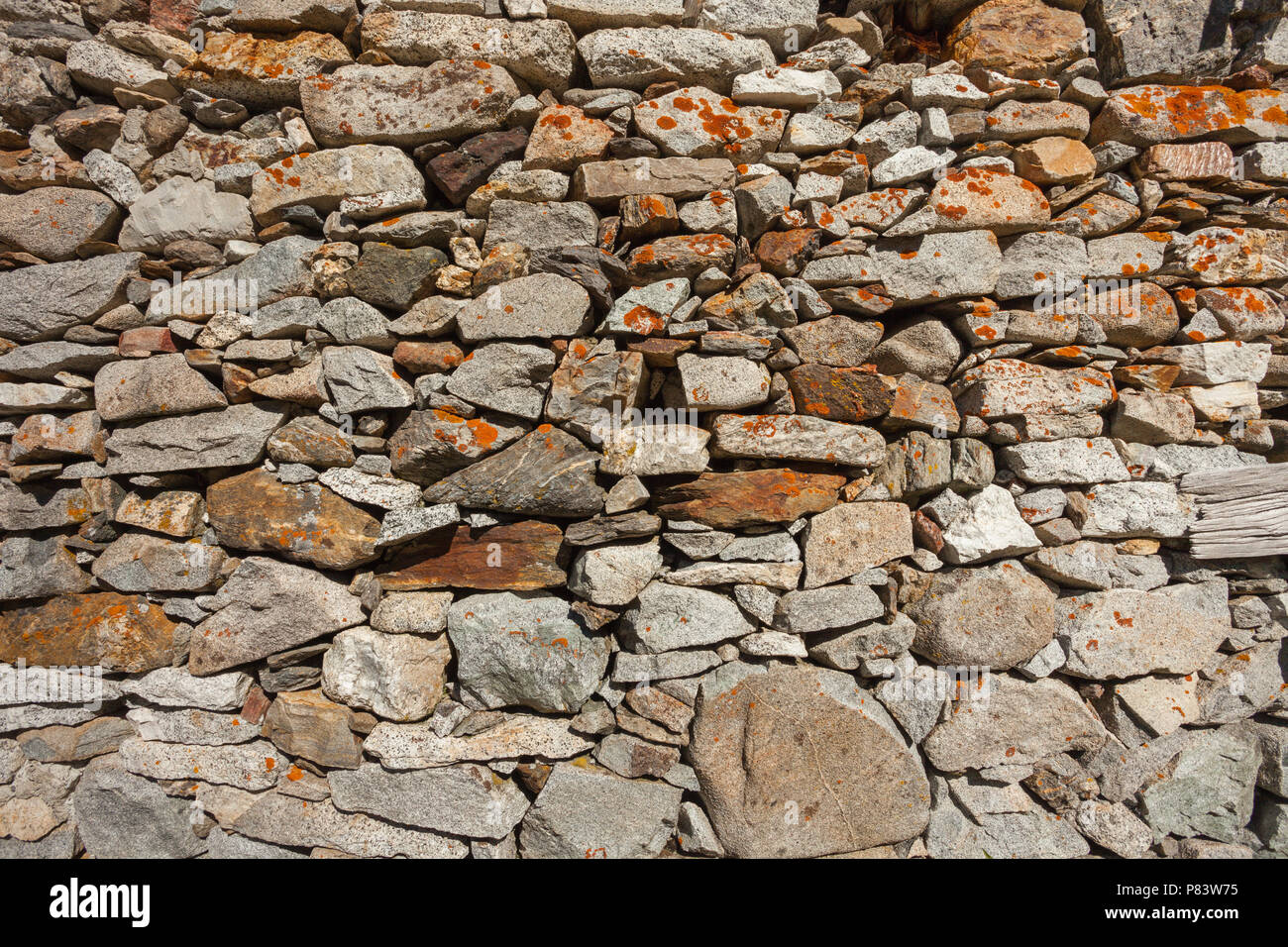 a wall built up with stones Stock Photo - Alamy