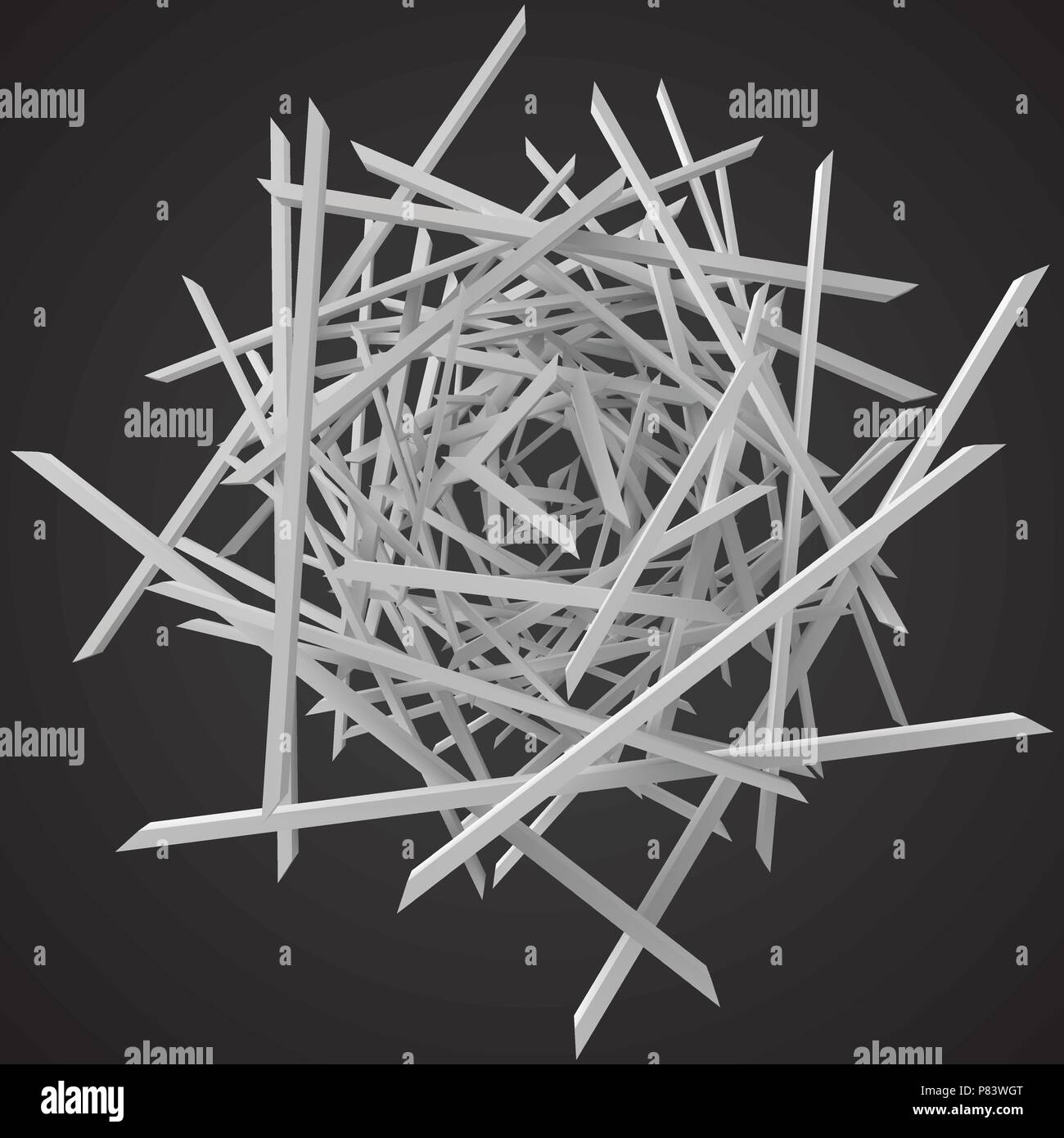 white square rods abstract. 3d style vector illustration Stock Vector ...