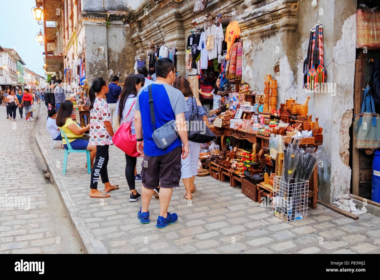 The picturesque 16th century Spanish colonial town of Vigan in the ...