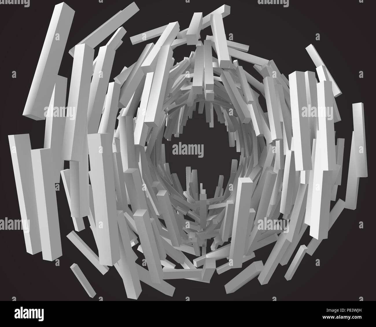 white square rods abstract. 3d style vector illustration Stock Vector ...