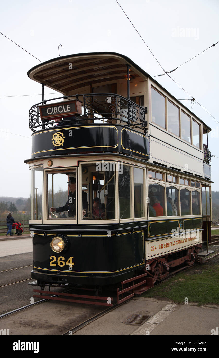 Beamish tram #264 Stock Photo - Alamy