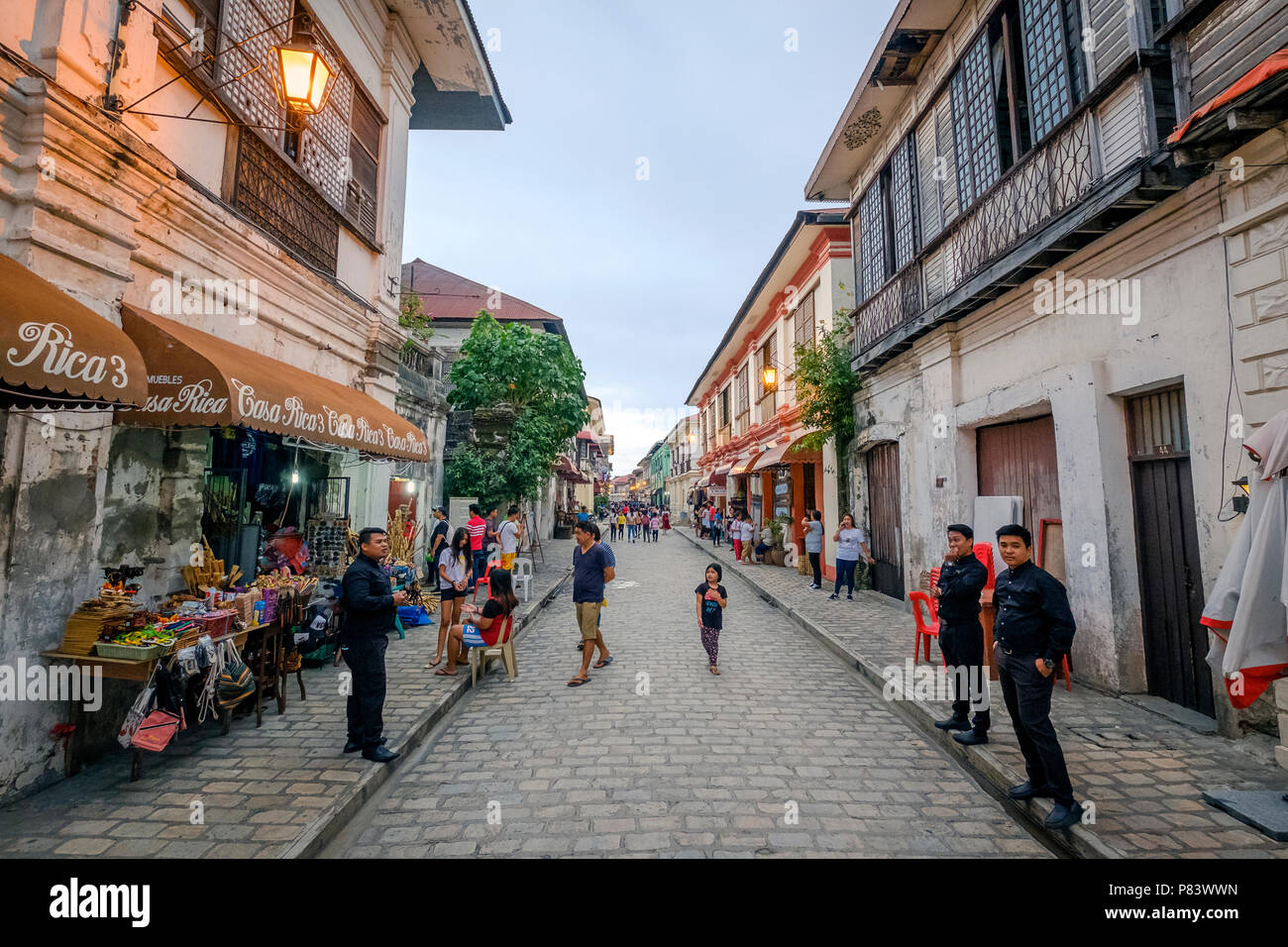 The picturesque 16th century Spanish colonial town of Vigan in the ...