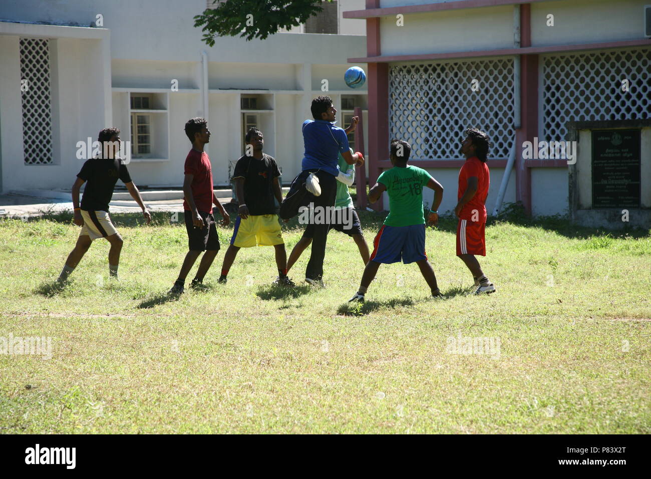 footballers playing soccer, students are trained to participate in ...