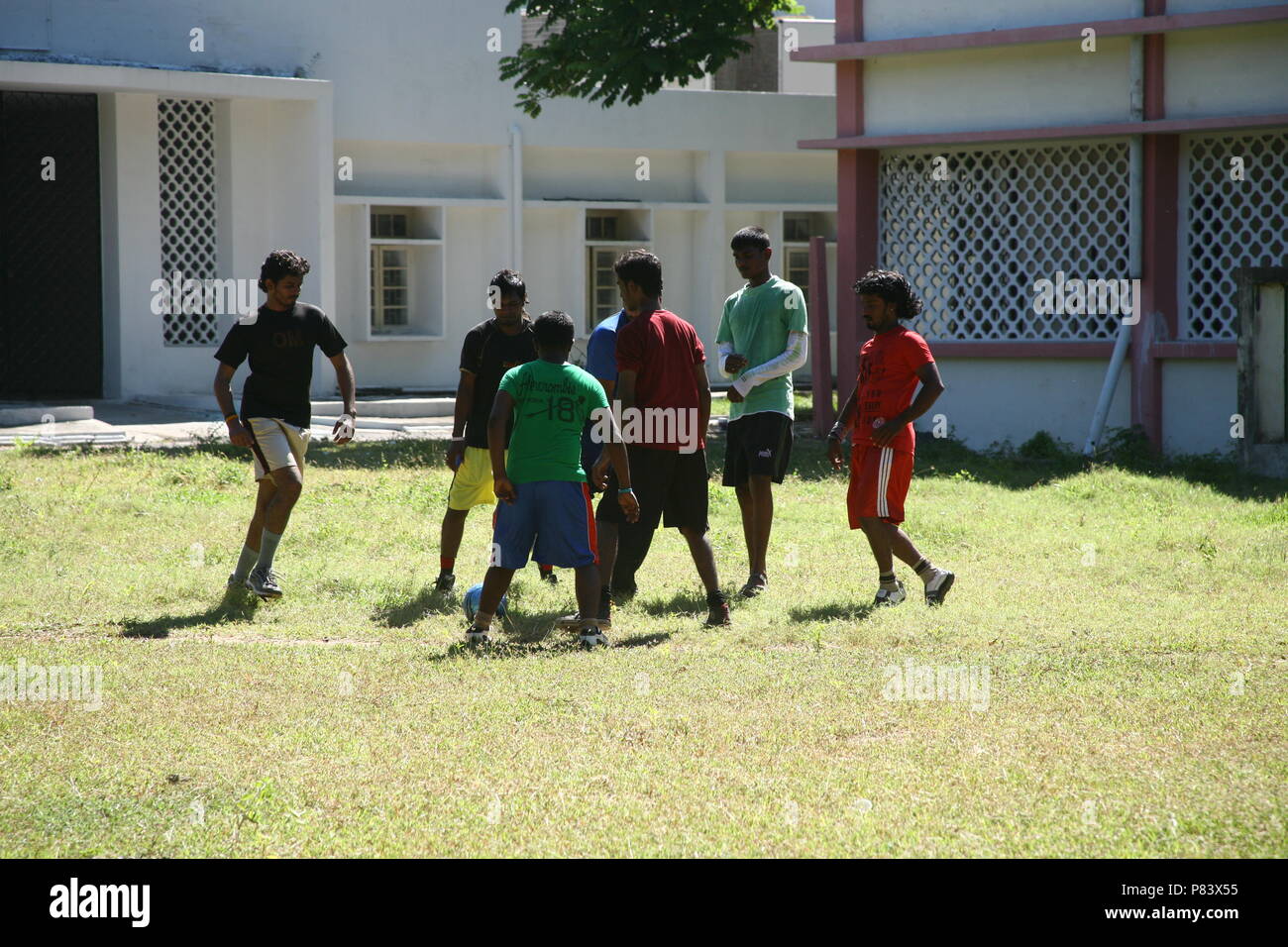 footballers playing soccer, students are trained to participate in ...