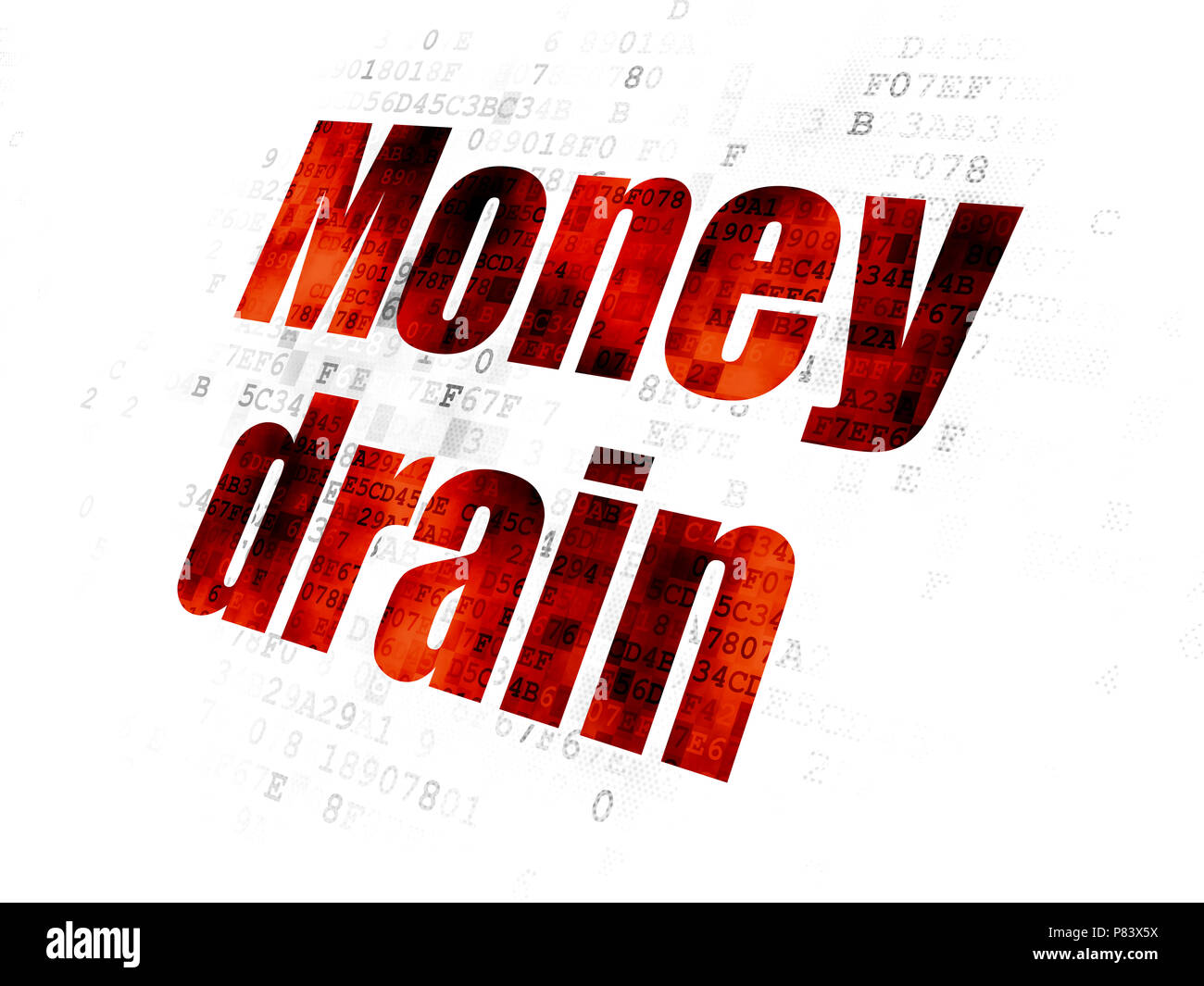 Money concept: Money Drain on Digital background Stock Photo - Alamy