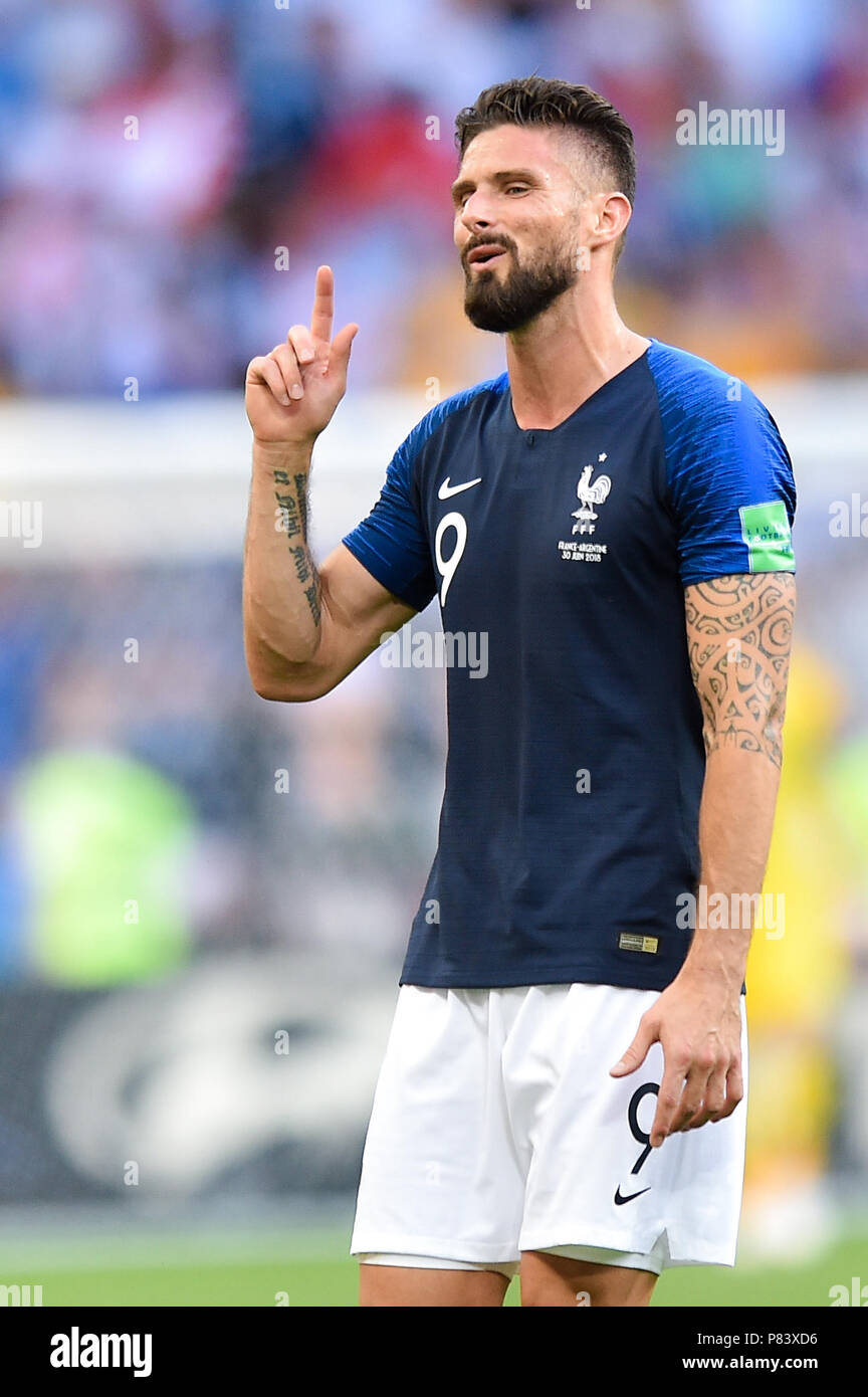 Olivier Giroud of France during the 2018 FIFA World Cup Russia Round of ...