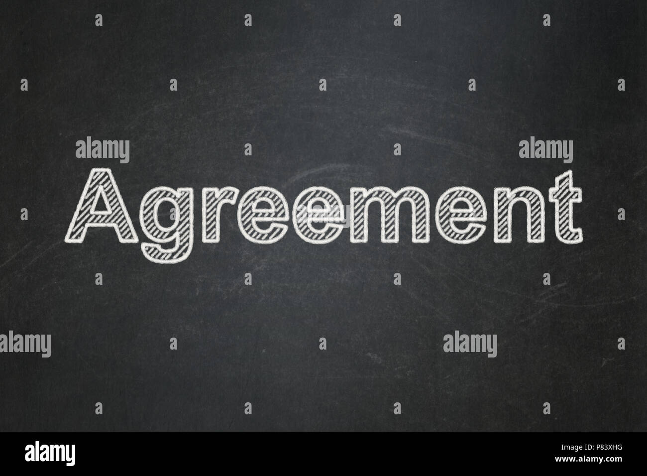 Business concept: Agreement on chalkboard background Stock Photo - Alamy