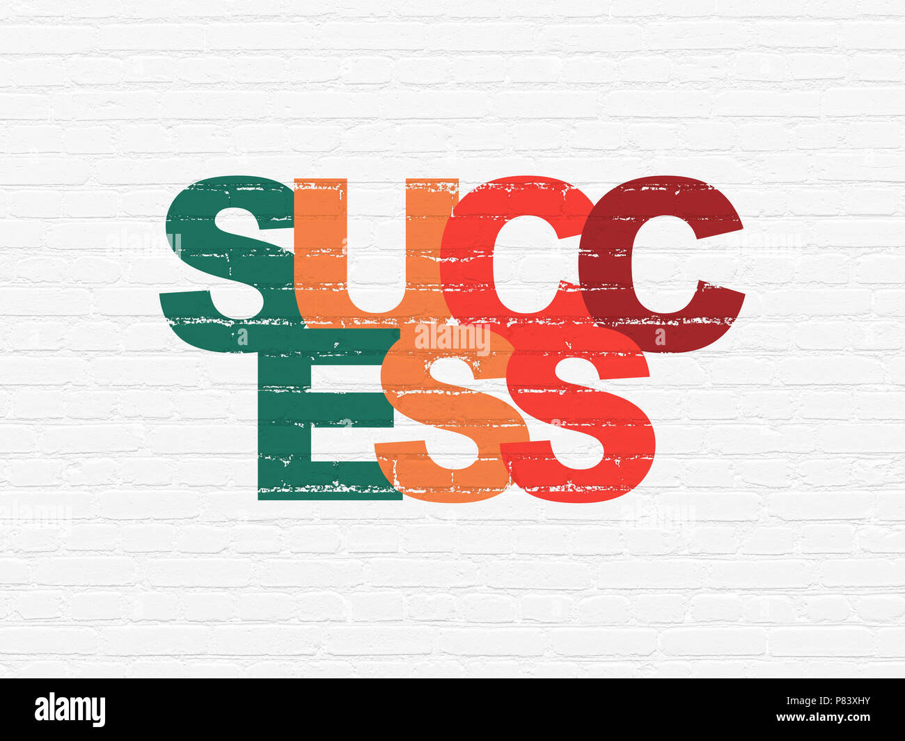 Business concept: Success on wall background Stock Photo - Alamy