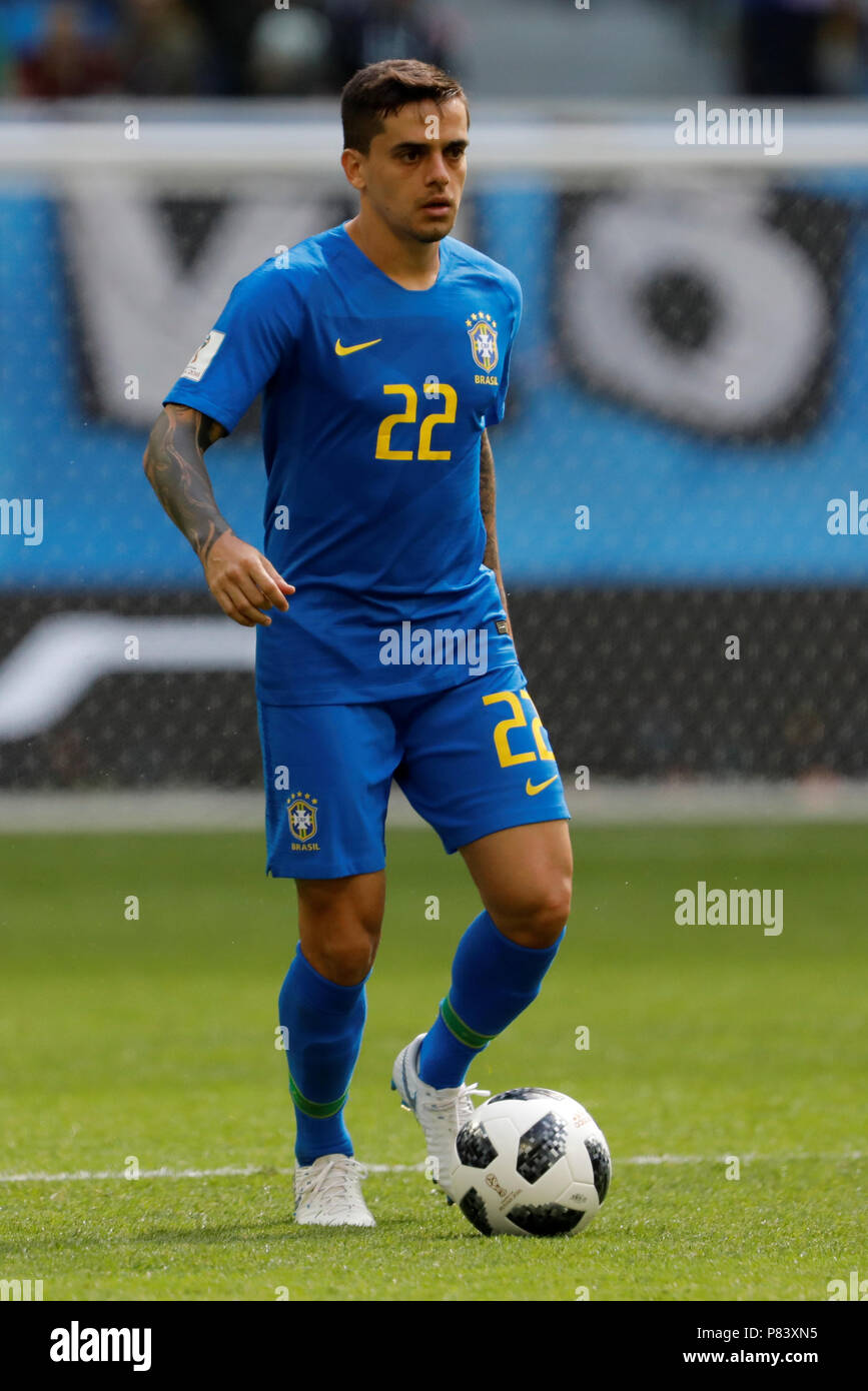SAINT PETERSBURG, RUSSIA - JUNE 22: Fagner of Brazil national team in ...