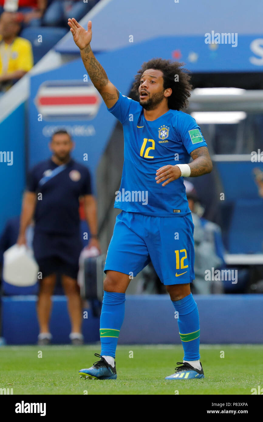 SAINT PETERSBURG, RUSSIA - JUNE 22: Marcelo of Brazil national team ...