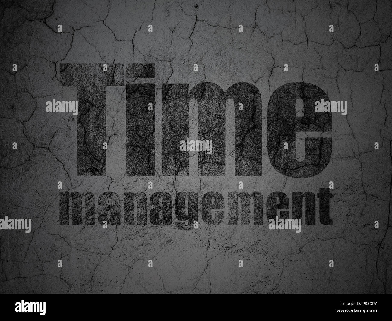 Timeline concept: Time Management on grunge wall background Stock Photo ...