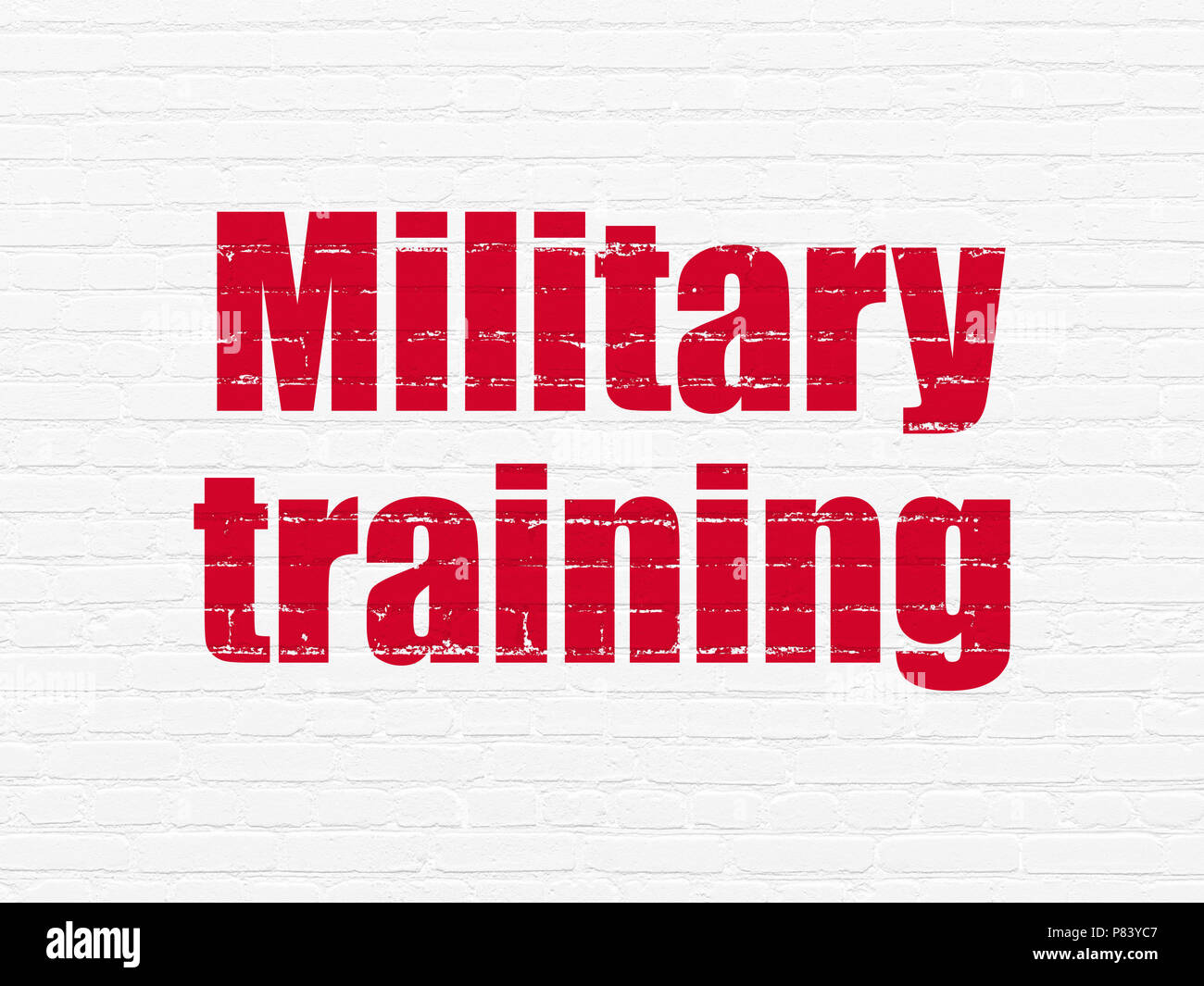 Learning concept: Military Training on wall background Stock Photo - Alamy