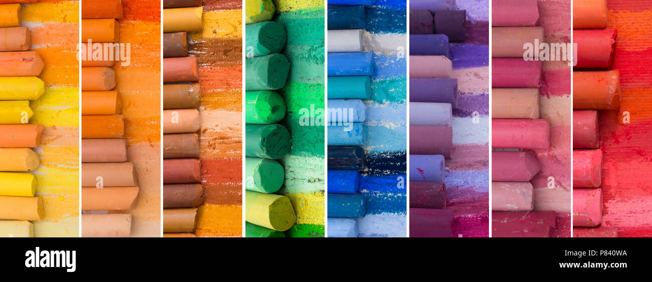 big collection of colorful banners Stock Photo - Alamy