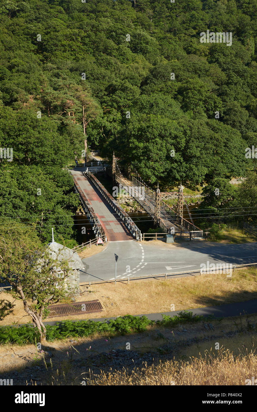 Elan Village Suspension Bridge Elan Valley Rhayader Powys Wales UK ...