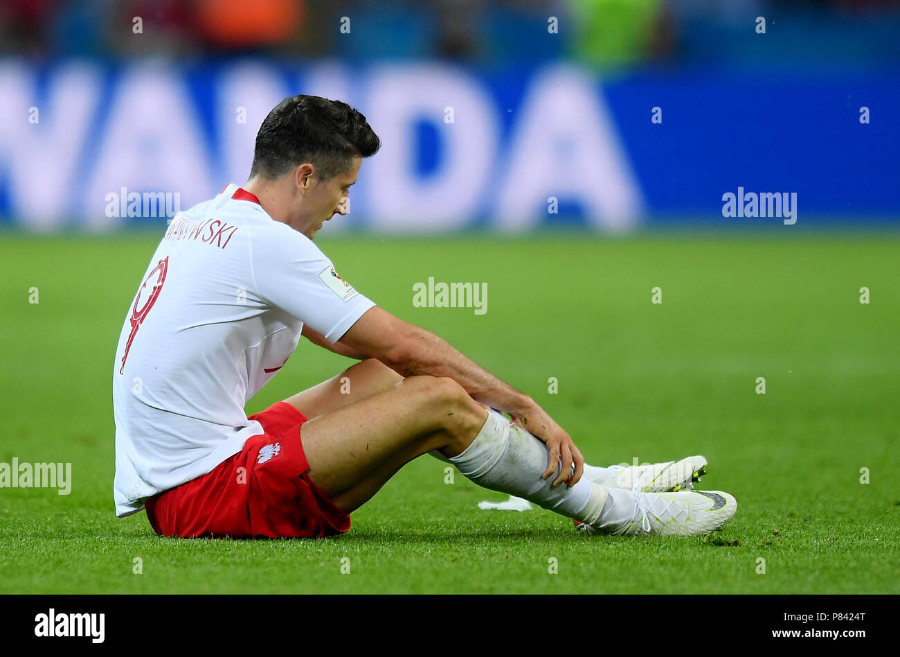 KAZAN, RUSSIA - JUNE 24: Robert Lewandowski of Poland during the 2018 ...