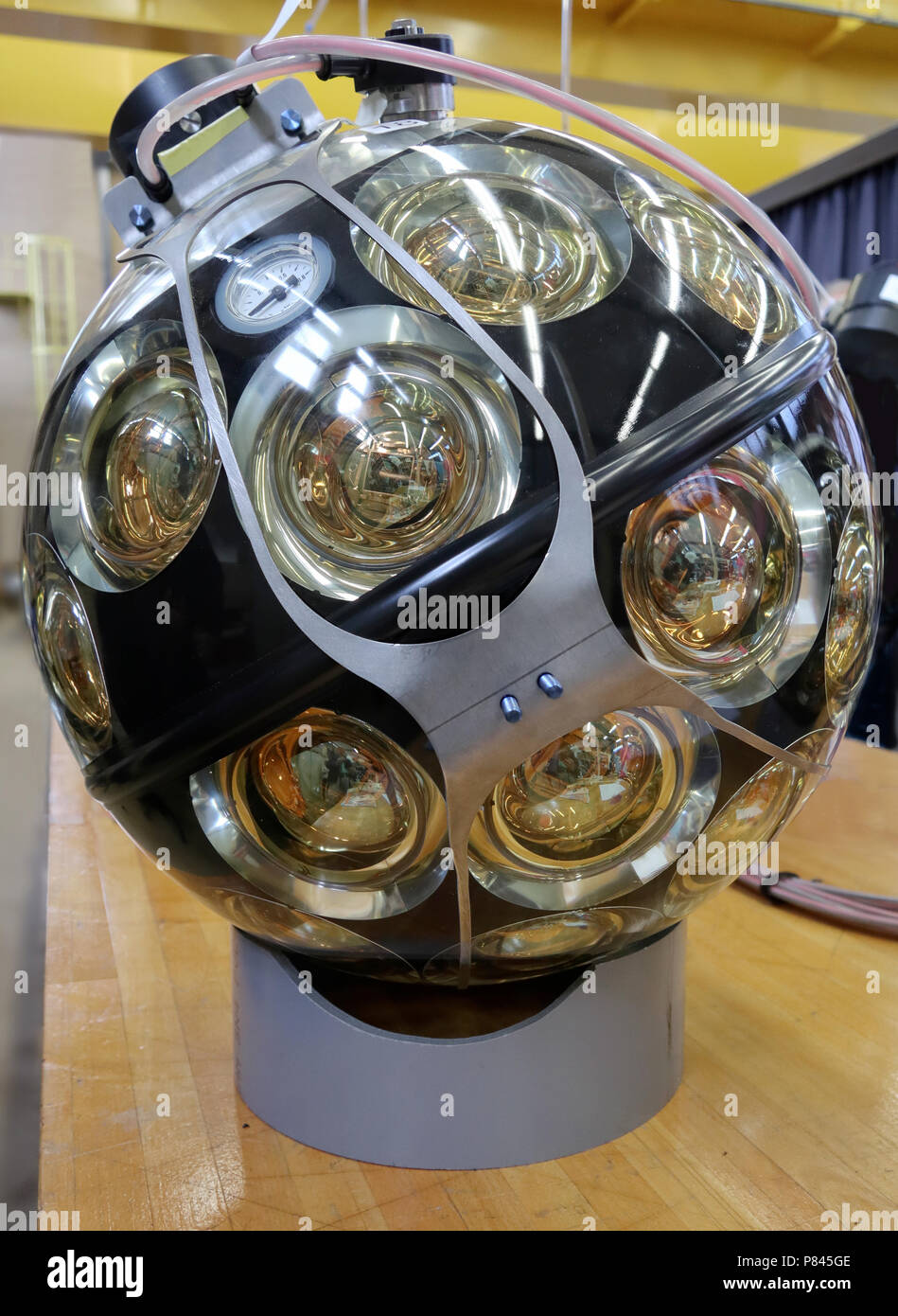 A complete deep-sea camera of the KM3NeT neutrino detector, showing ...