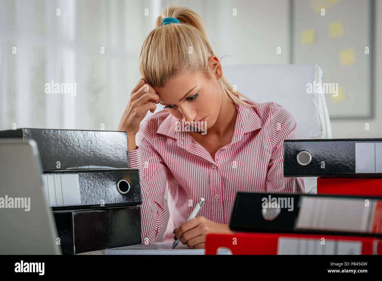 Worried writing hi-res stock photography and images - Alamy