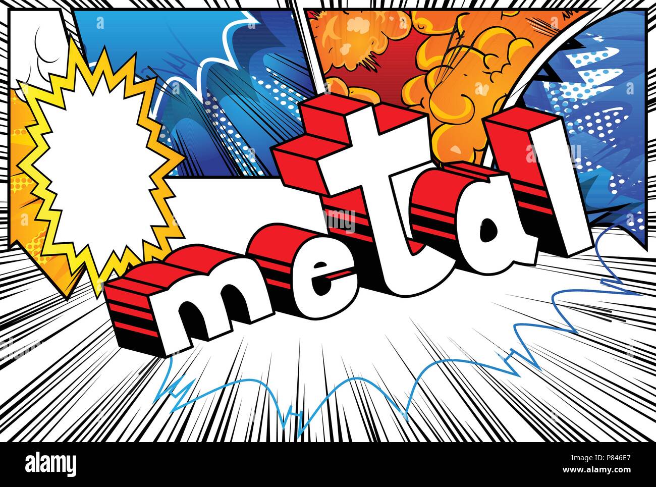 Metal - Comic book word on abstract background Stock Vector Image & Art ...