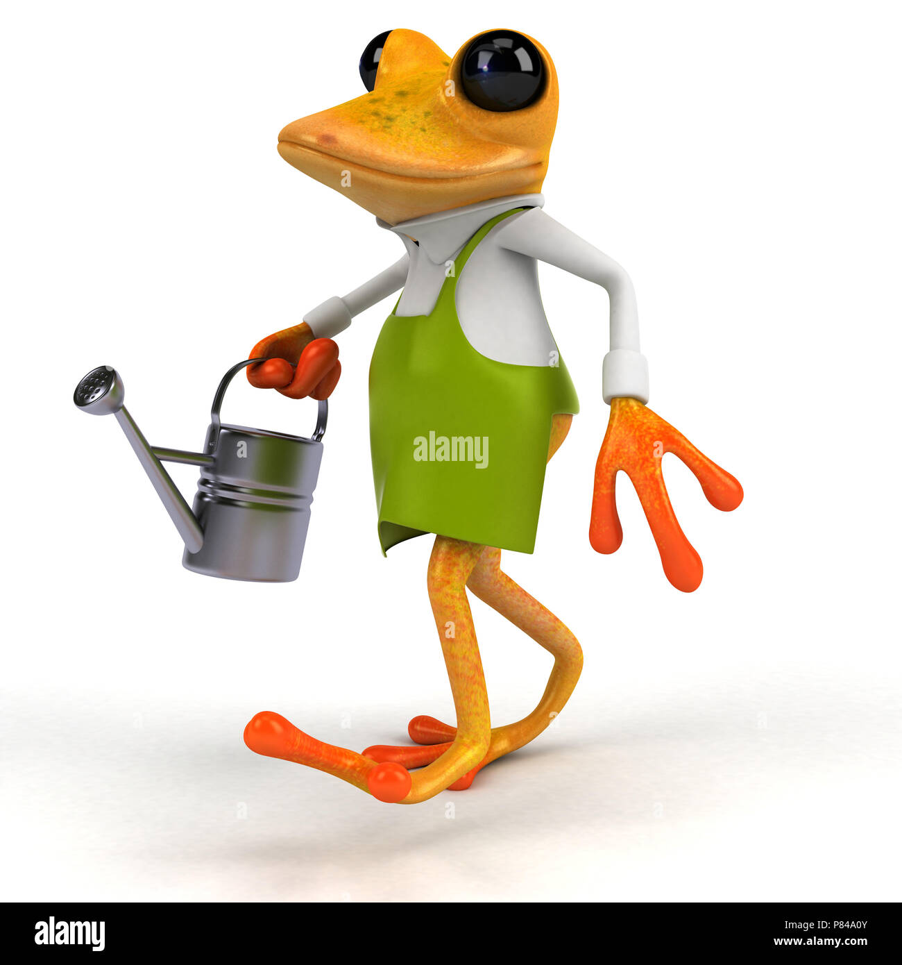 Fun frog - 3D Illustration Stock Photo - Alamy