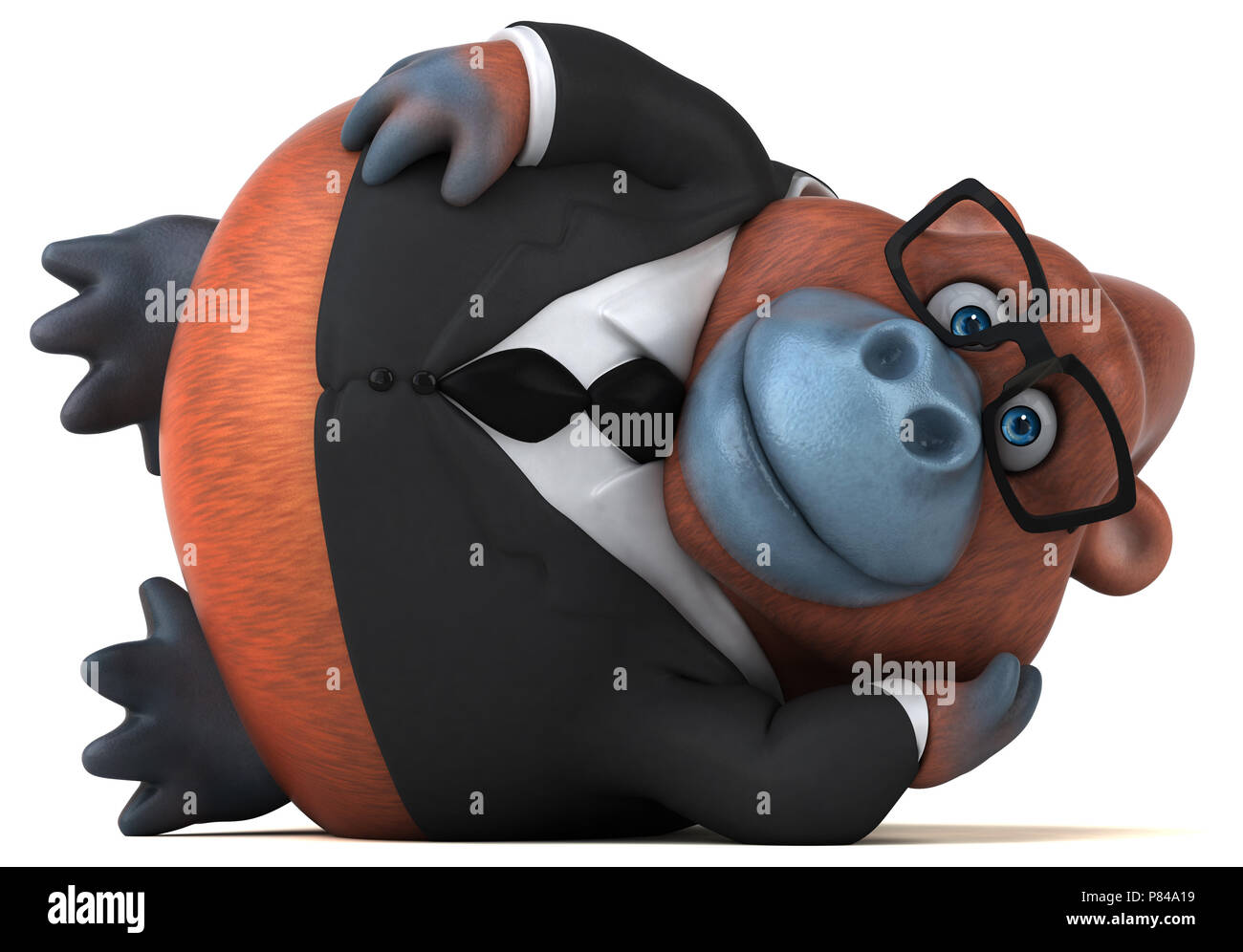 Fun orang-outan - 3D Illustration Stock Photo - Alamy