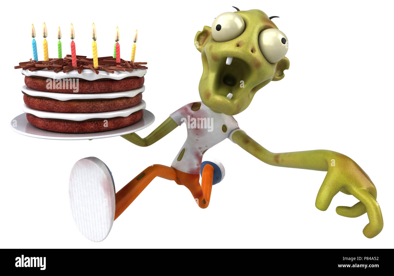Fun zombie - 3D Illustration Stock Photo - Alamy