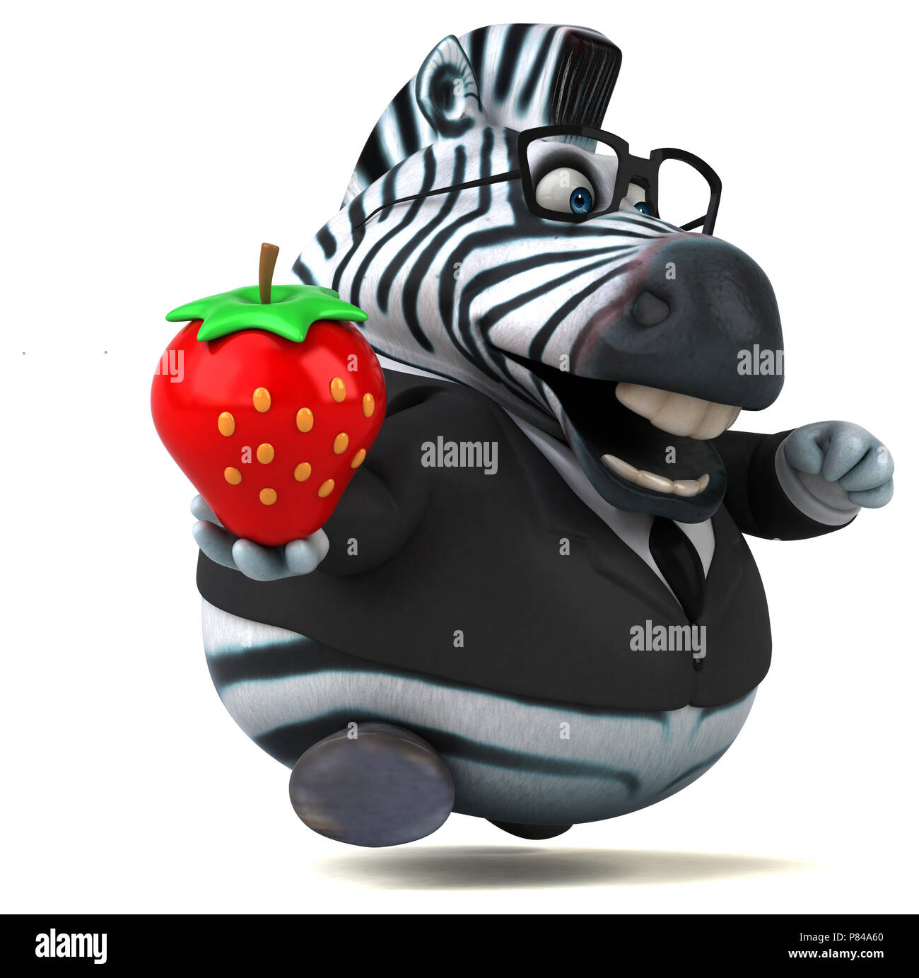 Fun zebra - 3D Illustration Stock Photo - Alamy
