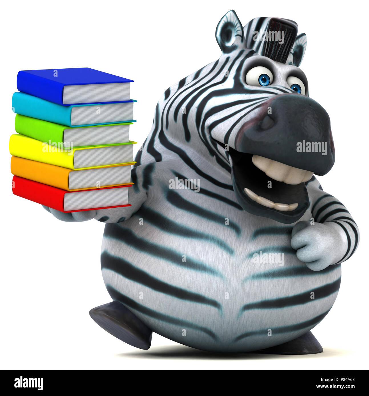 Fun zebra - 3D Illustration Stock Photo - Alamy