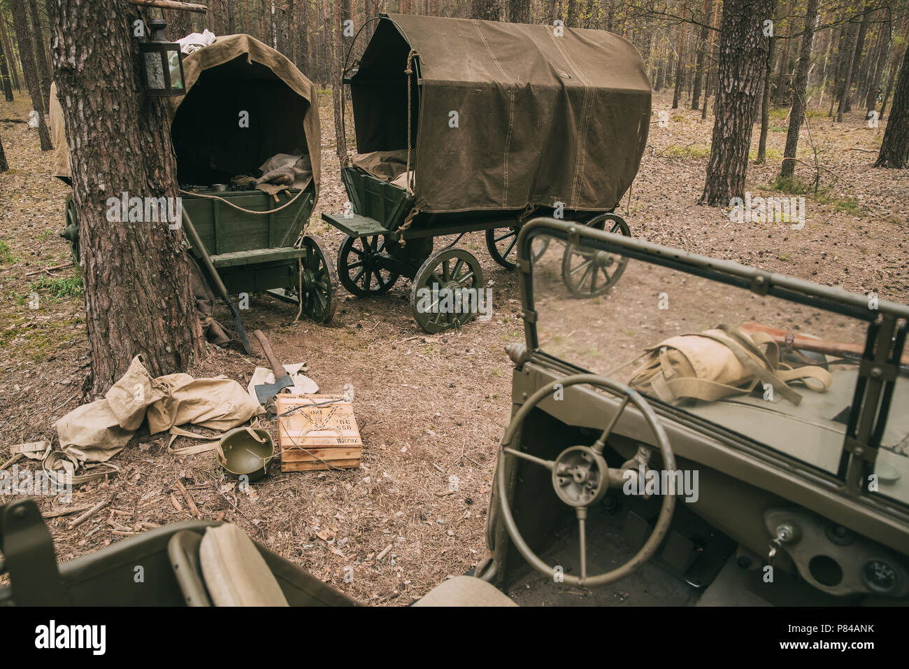 Top View Of Russian Soviet World War II Four-wheel Drive Army Truck Gaz ...