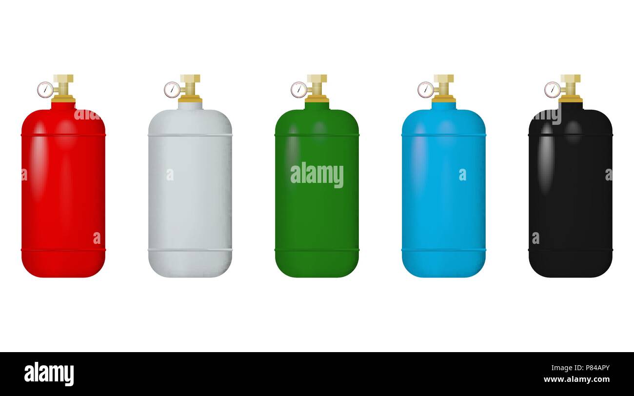 Red gas cylinders Stock Vector Images - Alamy