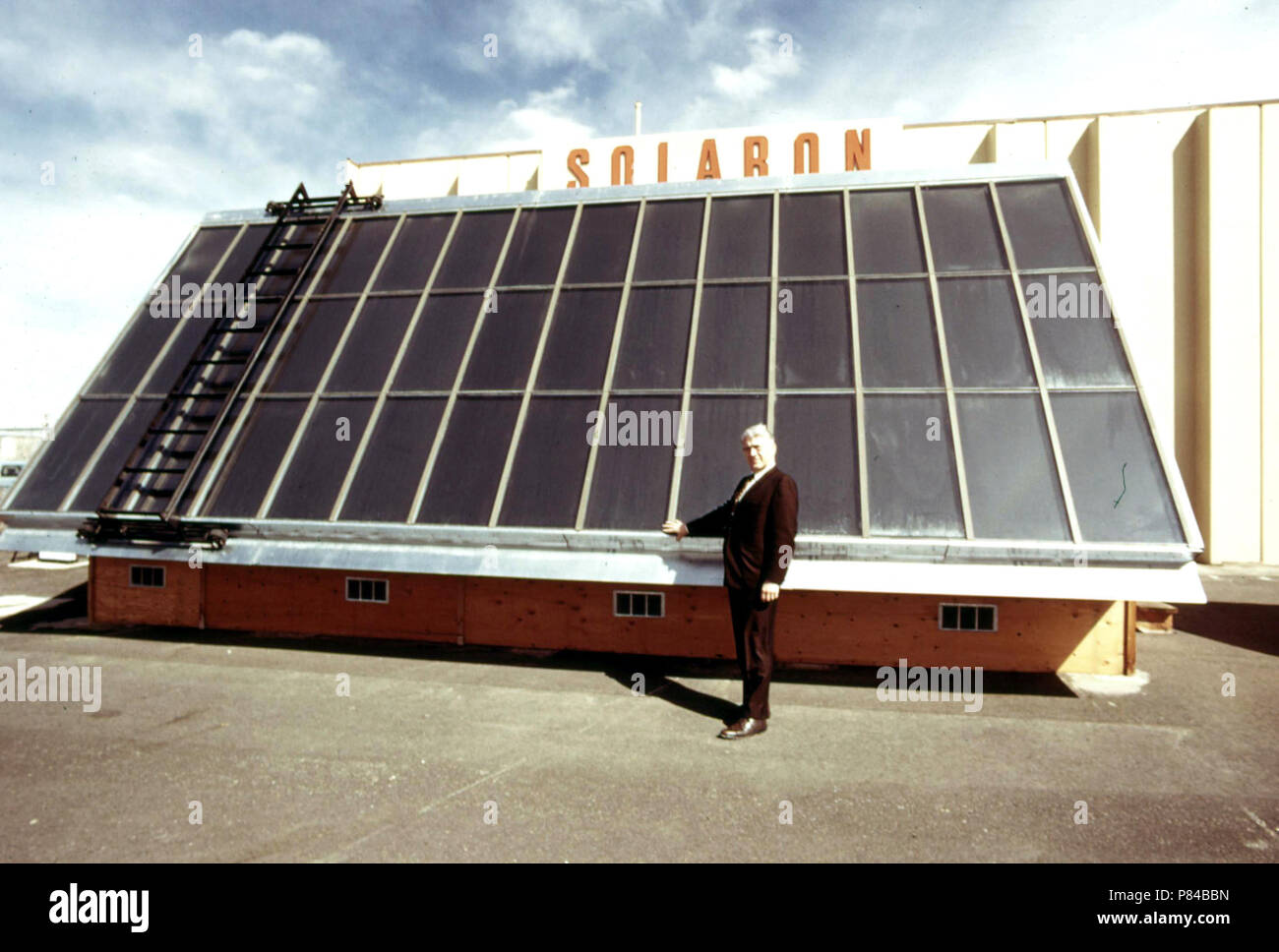 John Bayliss of Solaron Solar Energy company early 1970s Stock Photo ...
