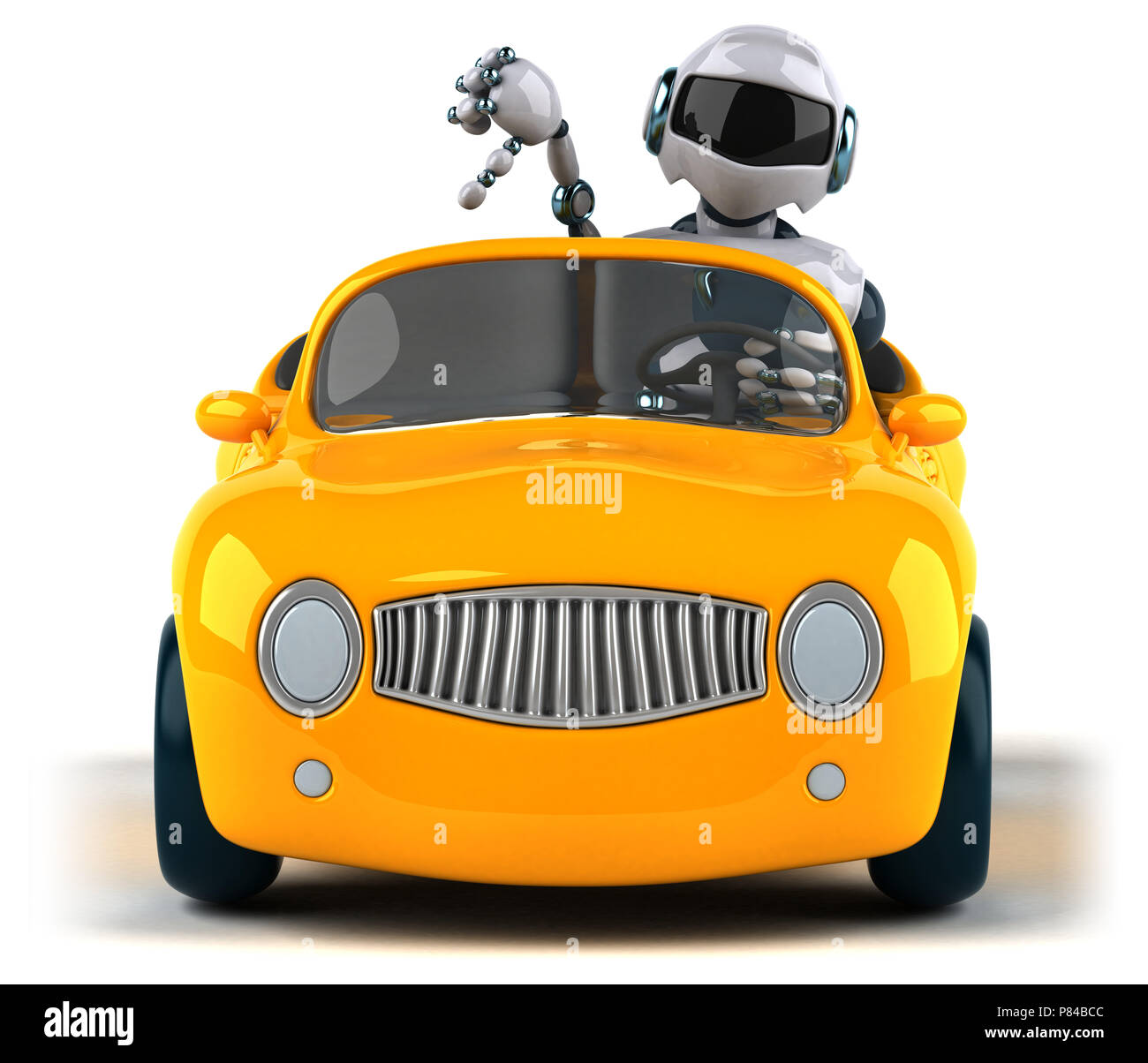 Robot and car Stock Photo - Alamy