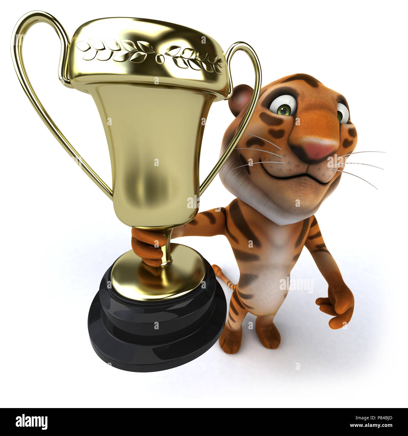 Cute tiger cartoon roaring Cut Out Stock Images & Pictures - Alamy