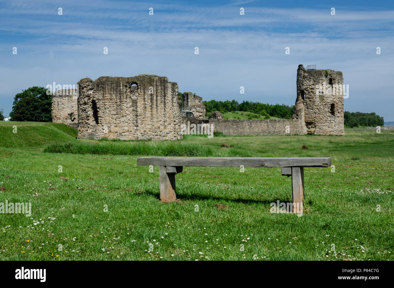 The ruins of Flint Castle which was the first Welsh castle built by ...