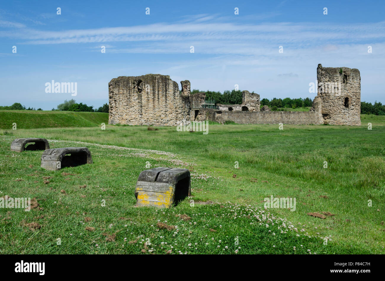The ruins of Flint Castle which was the first Welsh castle built by ...