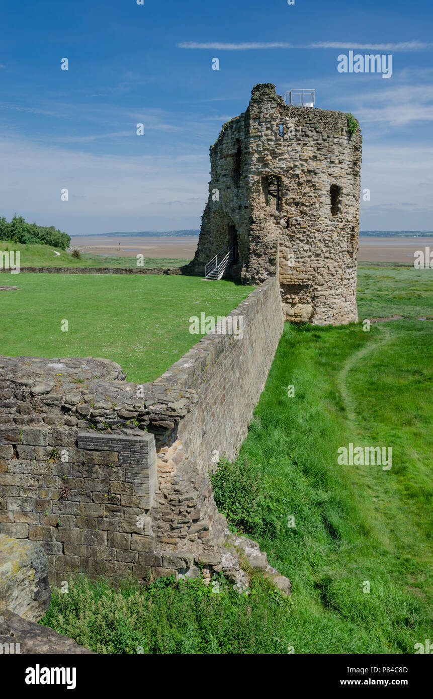 The ruins of Flint Castle which was the first Welsh castle built by ...