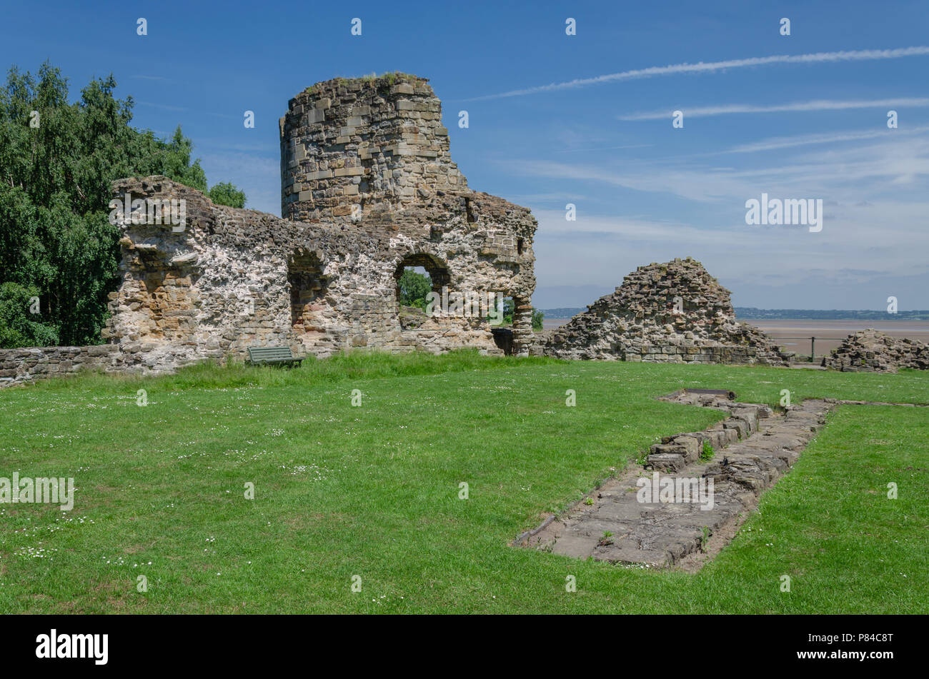 The ruins of Flint Castle which was the first Welsh castle built by ...