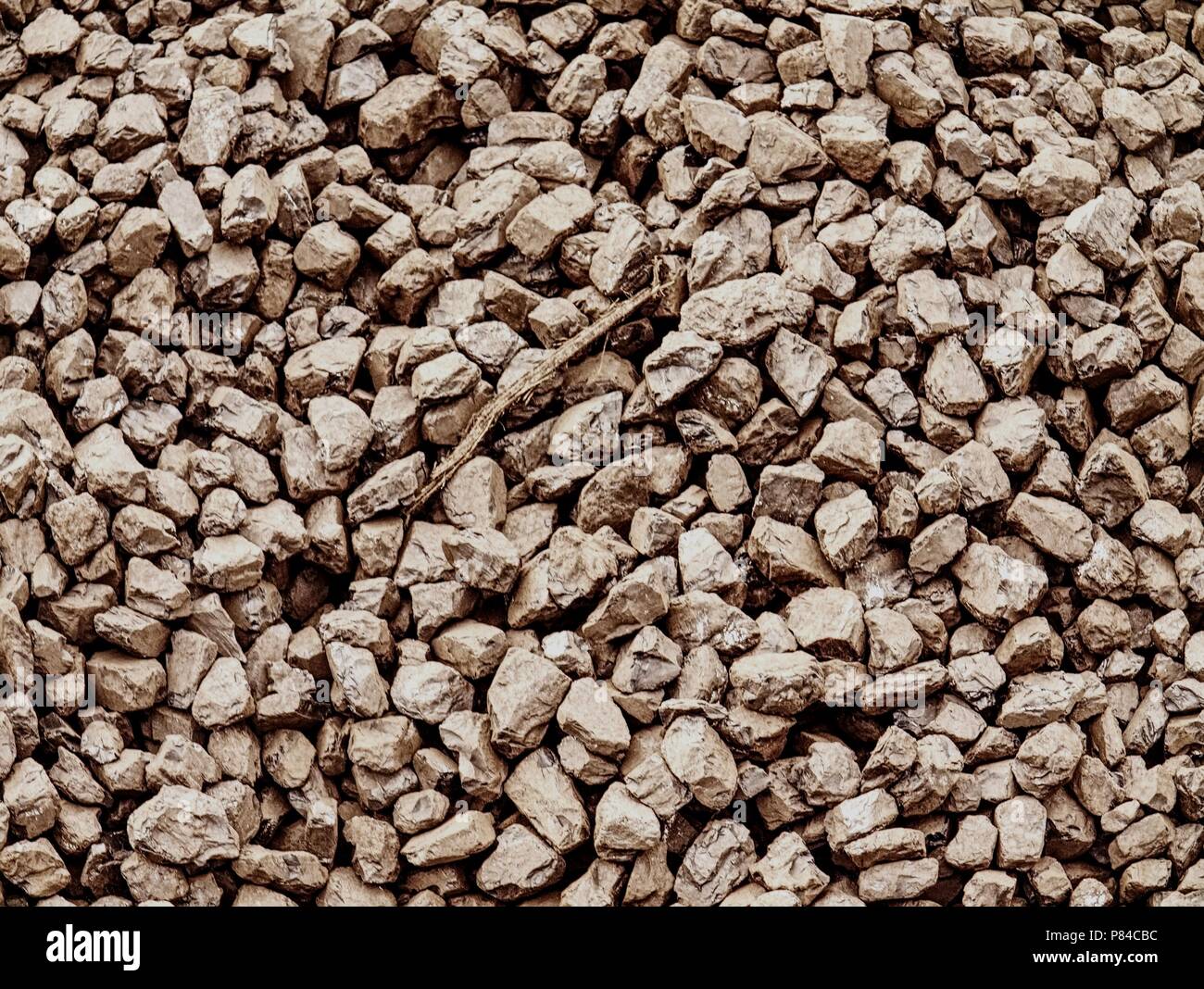 Extracted and enriched coal anthracite. Coal stack ready for transport ...