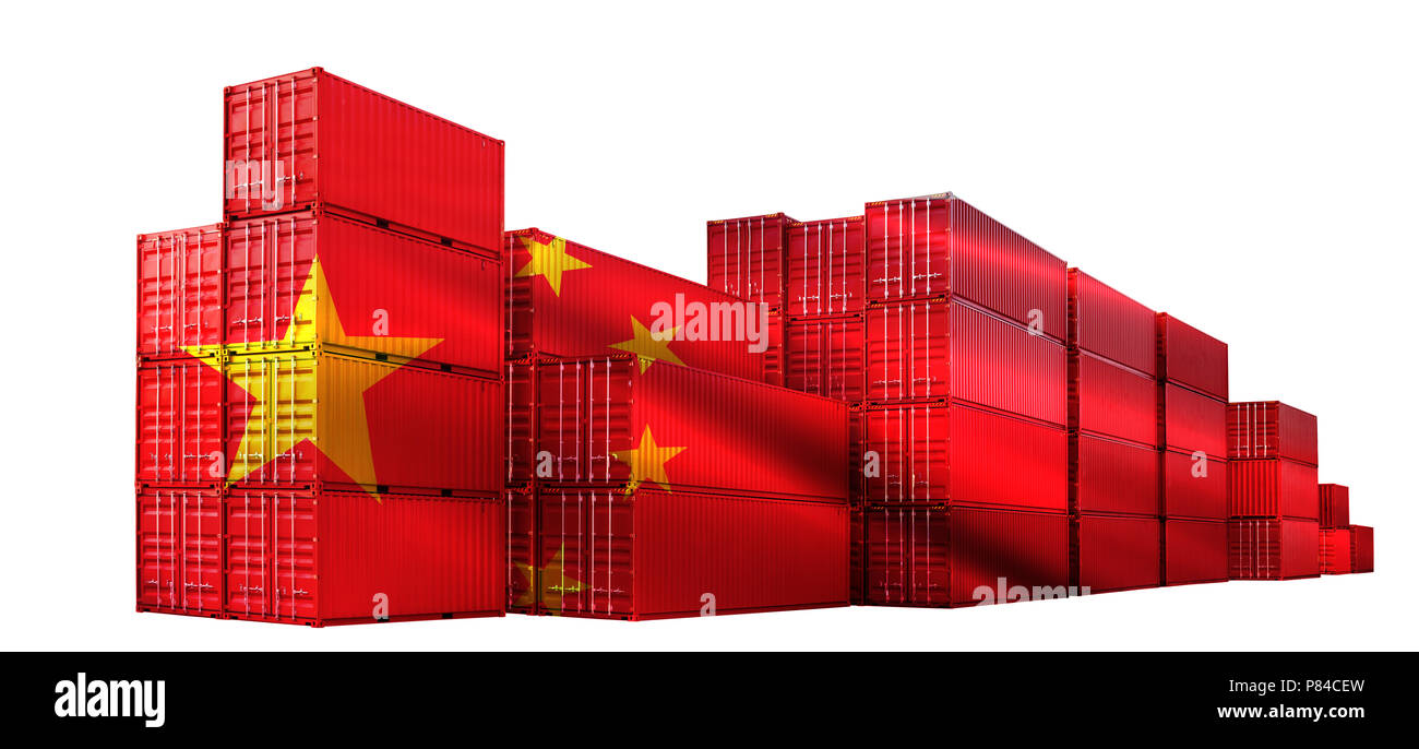 Red Shipping Cargo ship business Container import and export company ...