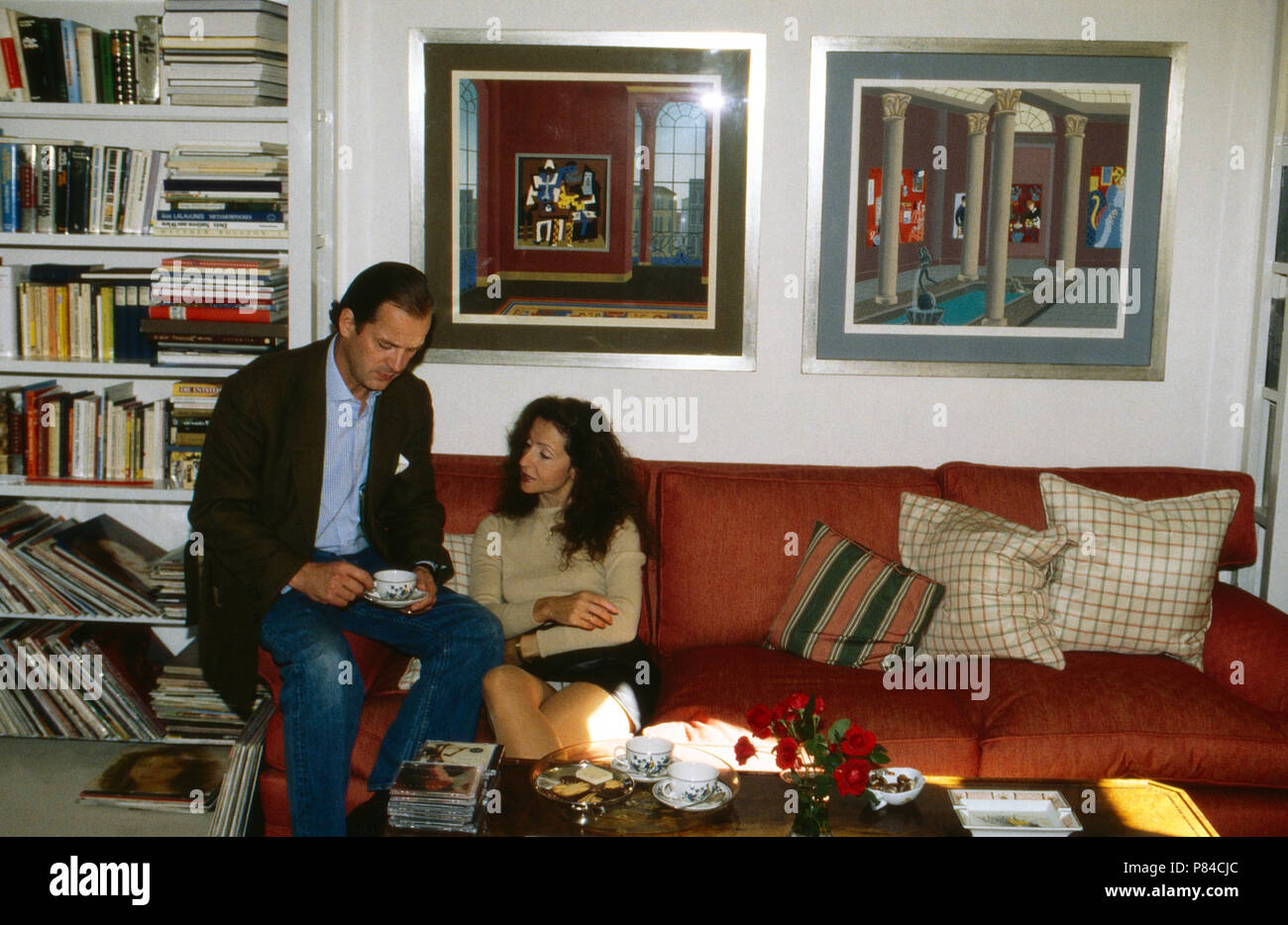 Enno Freiherr von Ruffin mit Ehefrau Sängerin Vicky Leandros auf Gut ...