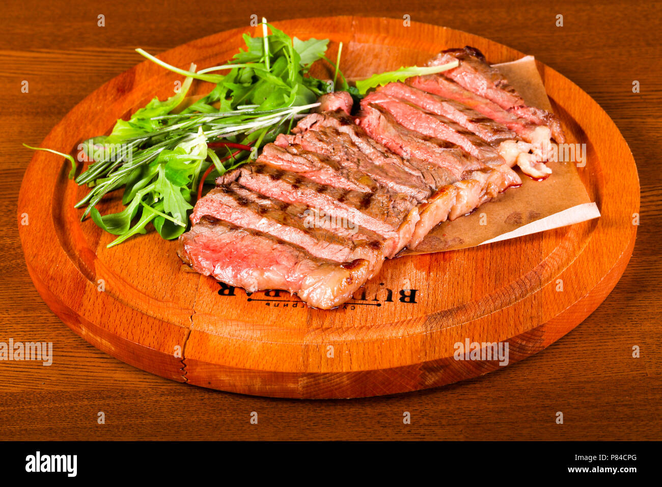 Beef steak with blood Stock Photo - Alamy