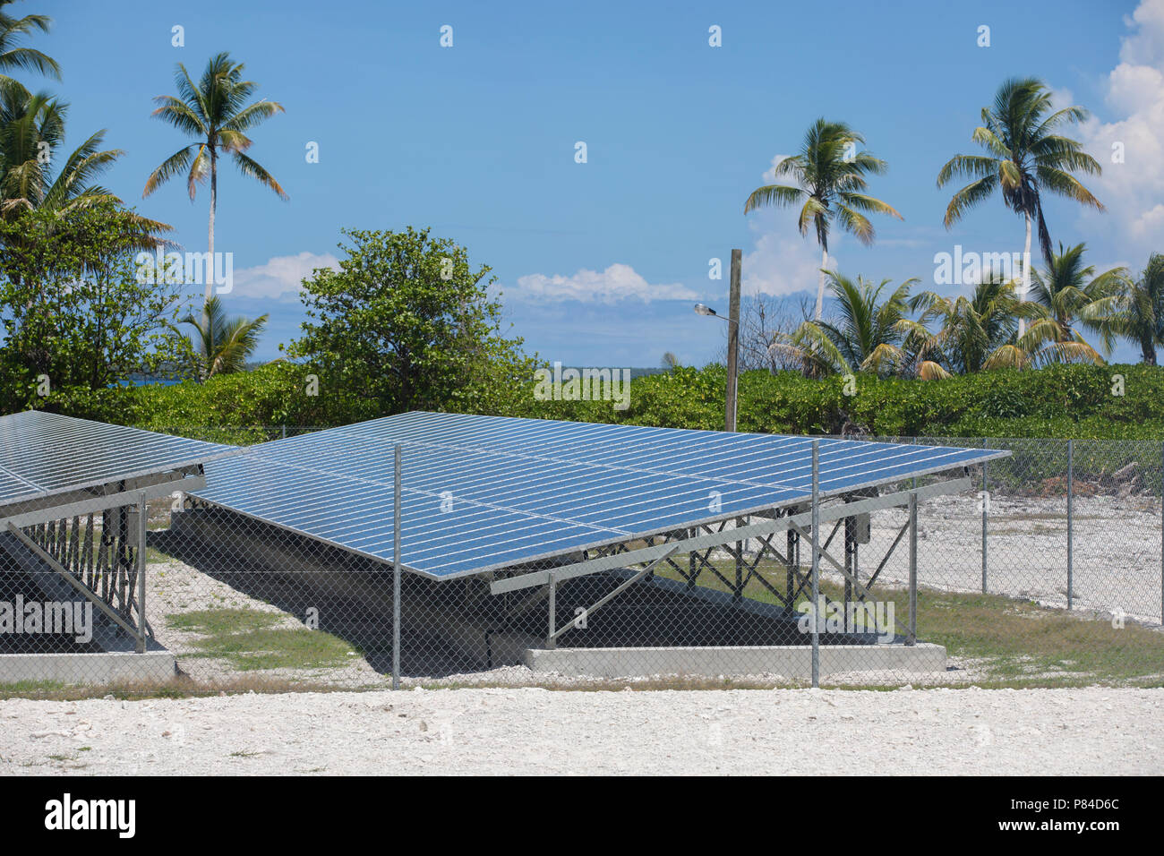 Solar Power grid on Manihiki Island, Cook Islands Stock Photo - Alamy