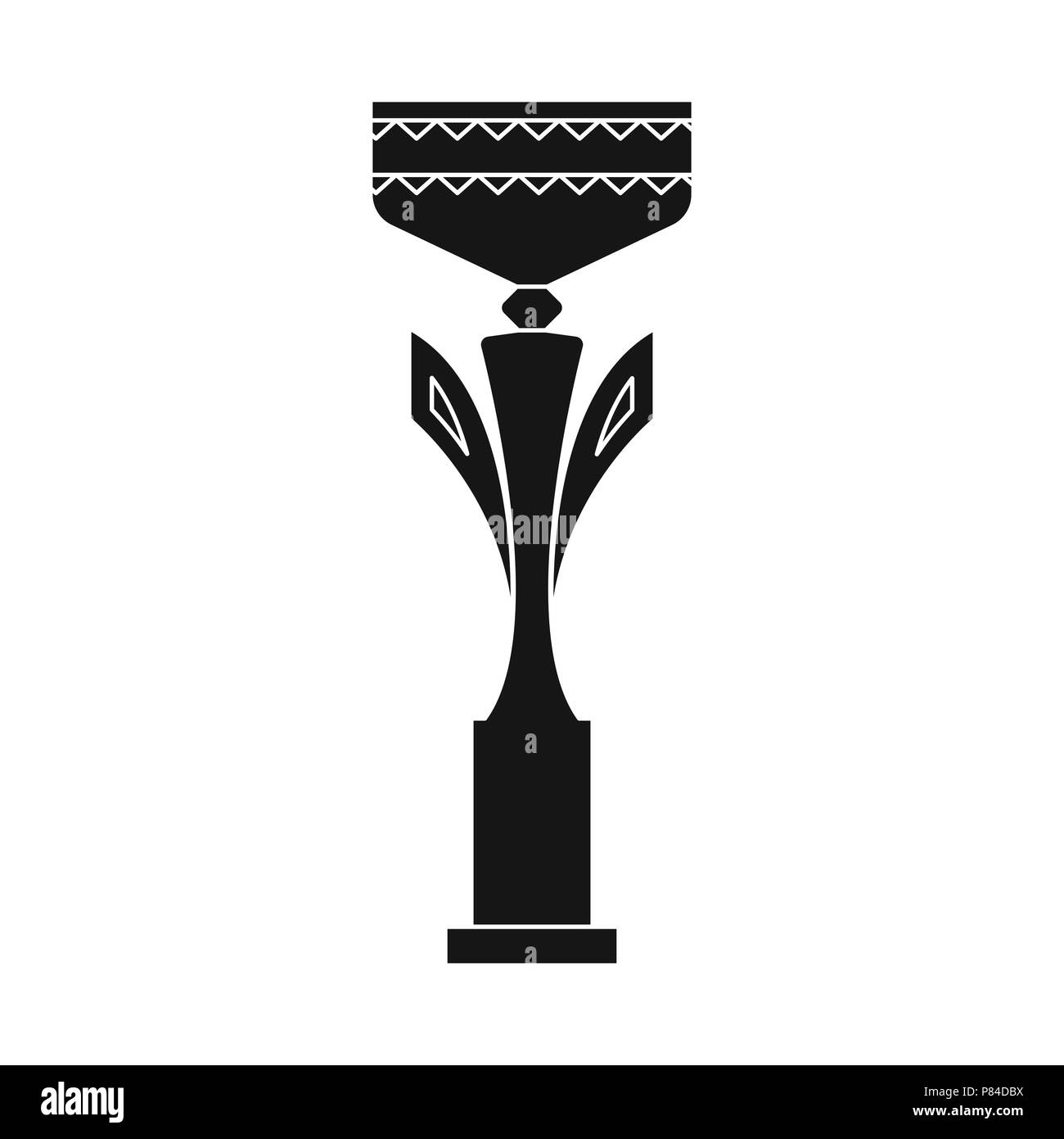 Champion's cup icon in black style isolated on white background. Winner ...