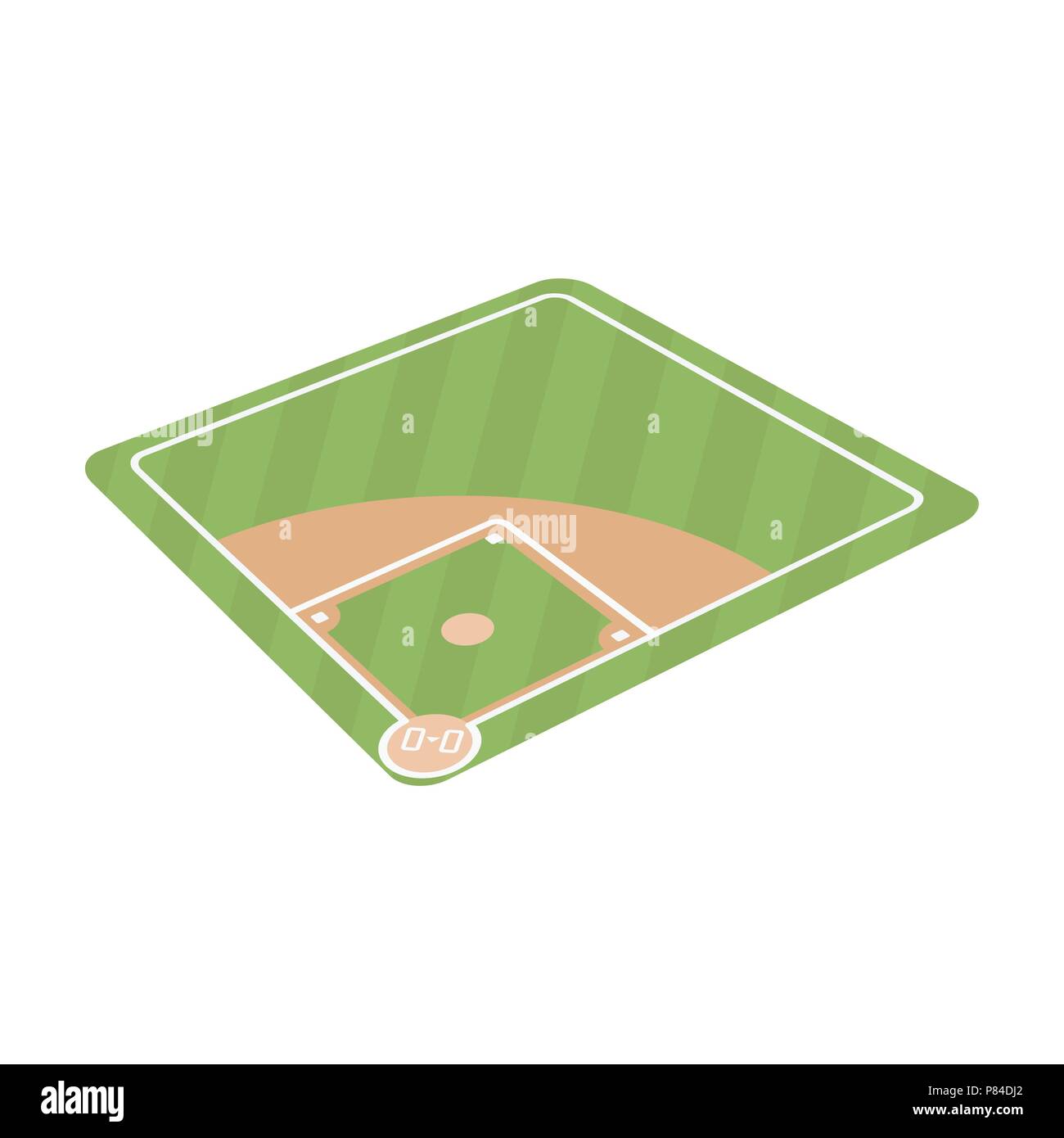 Baseball court. Baseball single icon in cartoon style vector symbol ...