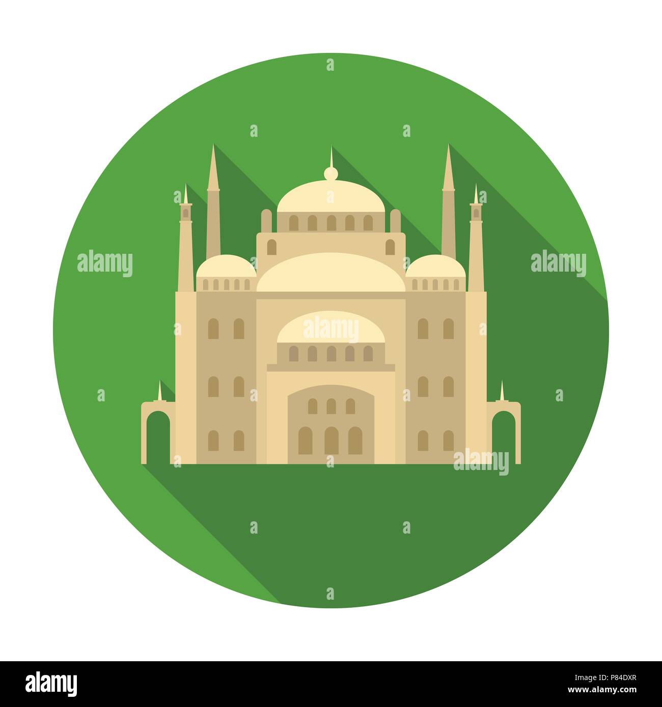 Cairo Citadel icon in flat style isolated on white background. Ancient ...