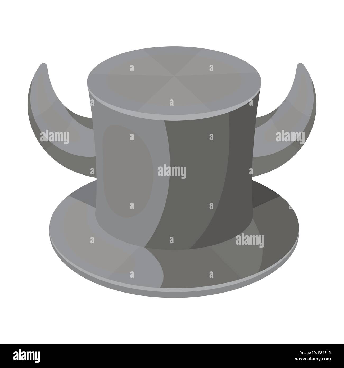 Hat of a fan with horns.Fans single icon in monochrome vector symbol ...
